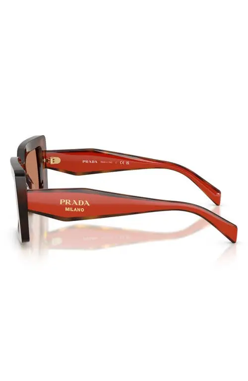 Prada Rectangular Sunglasses - Juniper Tortoise/brown