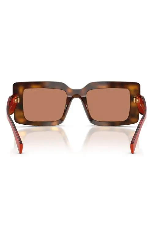 Prada Rectangular Sunglasses - Juniper Tortoise/brown