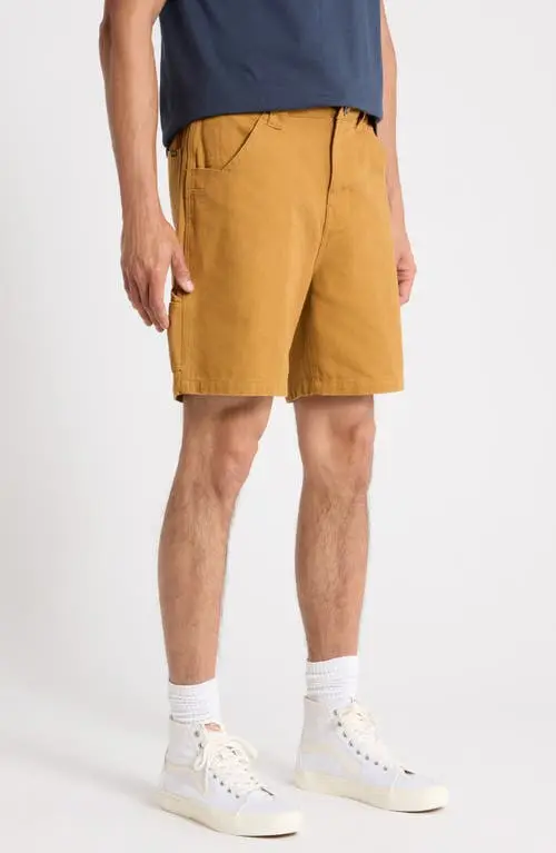 SEAGER CO Bison Flat Front Canvas Shorts