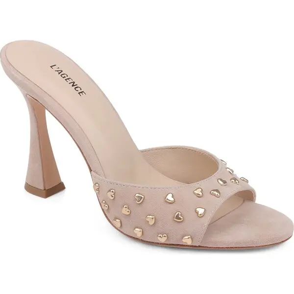 L'Agence Avery Iv Studded Mule - Biscotti