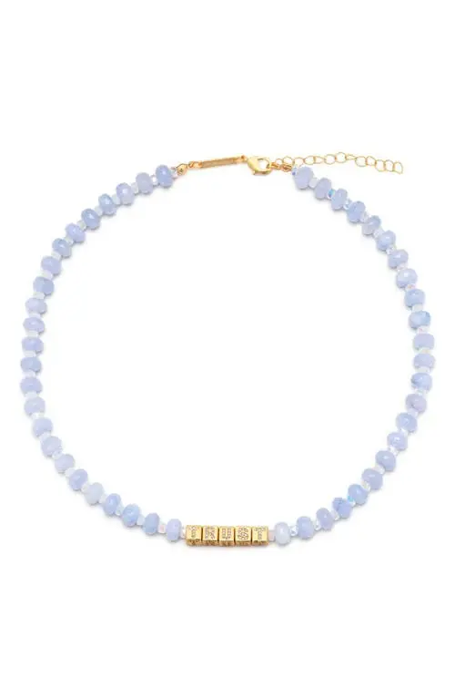 LITTLE WORDS PROJECT Bolder Trust Necklace With Pavé Cubic Zirconia - White