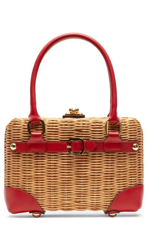 FRANCES VALENTINE Woven Handheld Bag - Red