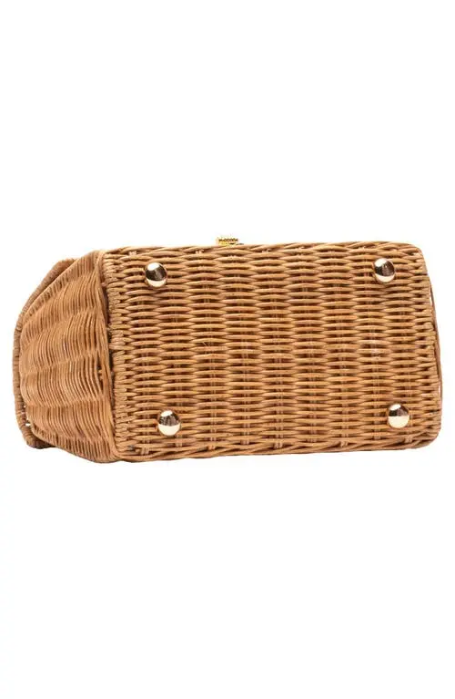 FRANCES VALENTINE Bunny Basket Wicker Handbag