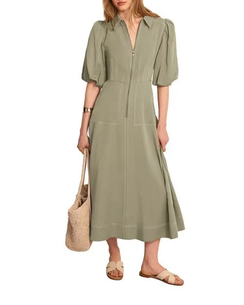 Mint Velvet Utility Zip Midi Shirt Dress