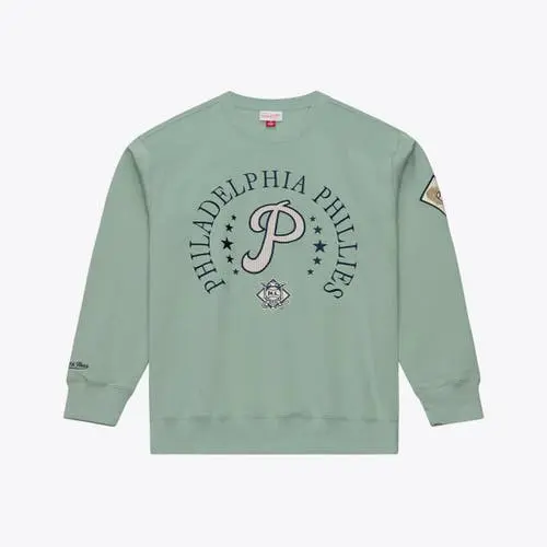 Mitchell & Ness Philadelphia Phillies Yacht Rock Fleece Sweatshirt - Green