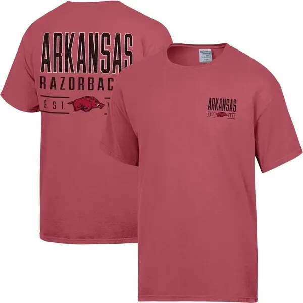 COMFORTWASH Arkansas Razorbacks Big Name T-shirt - Cardinal