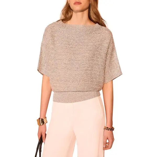 Mint Velvet Metallic Batwing Knit Top