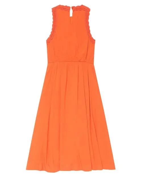 Mint Velvet Crochet Bodice Midi Dress