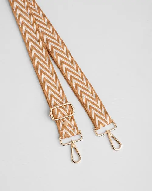 POM POM LONDON Berwick Canvas & Leather Bag - Maple