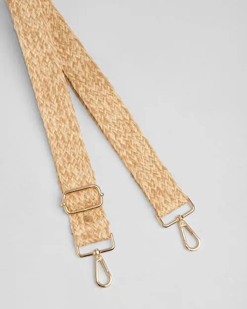 POM POM LONDON Wilmington Mini Raffia Crossbody Bag