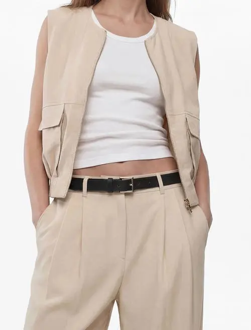 KOTON Wide Leg Trousers With Belt