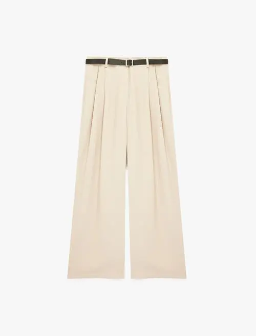 KOTON Wide Leg Trousers With Belt