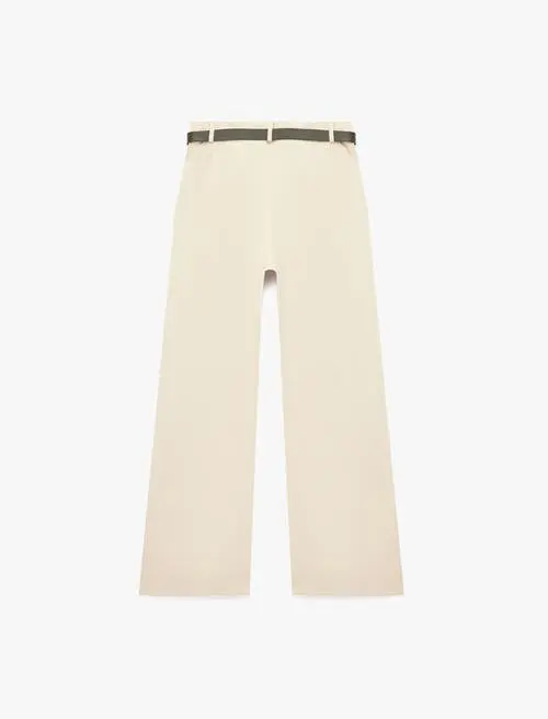 KOTON Wide Leg Trousers With Belt