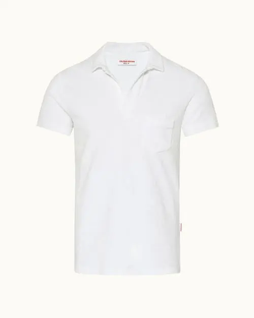 Orlebar Brown Terry Towelling Tailored Fit Towelling Polo Shirt
