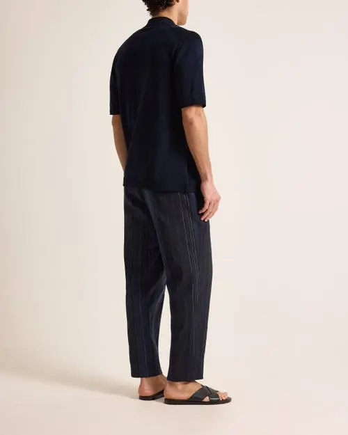 Orlebar Brown Relaxed Fit Velo Stripe Trousers - Night Iris Stripe