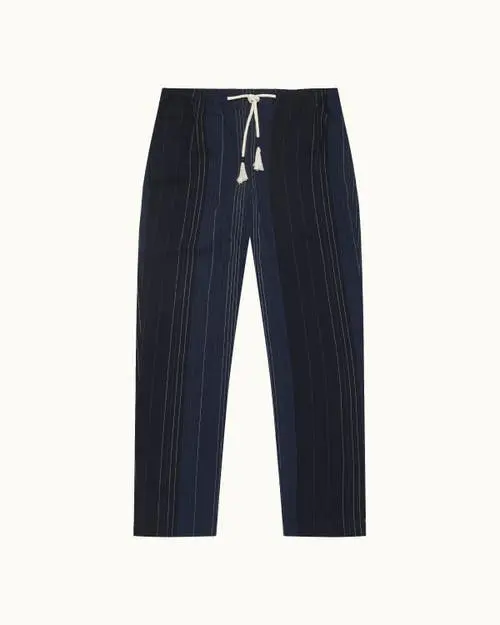 Orlebar Brown Relaxed Fit Velo Stripe Trousers - Night Iris Stripe