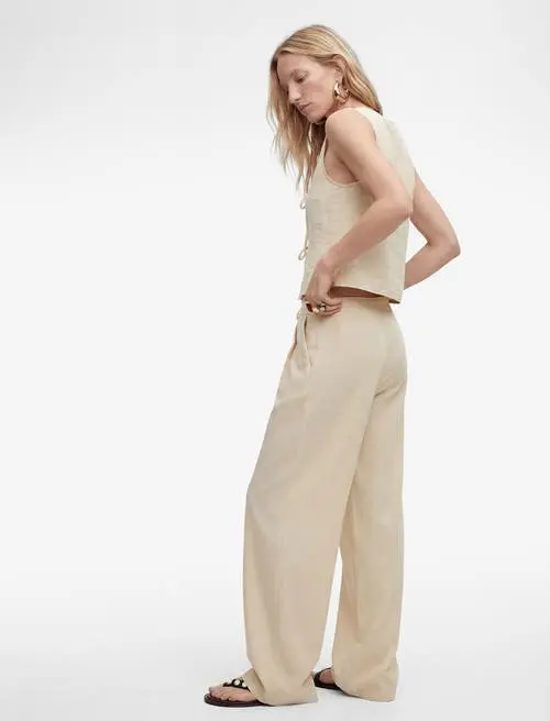 KOTON Mid-rise Wide Leg Trousers