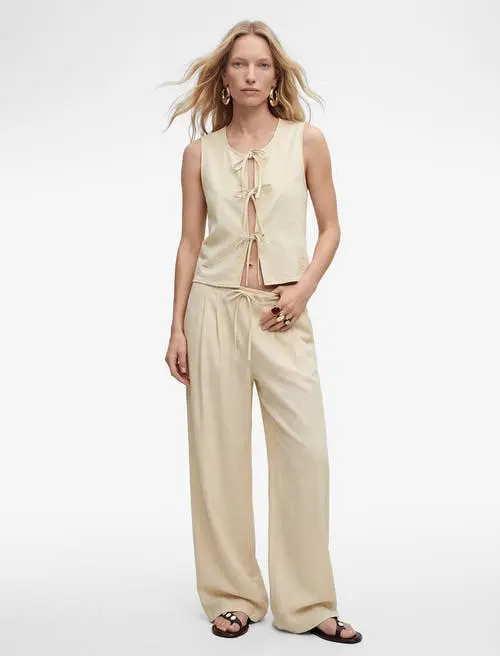 KOTON Mid-rise Wide Leg Trousers