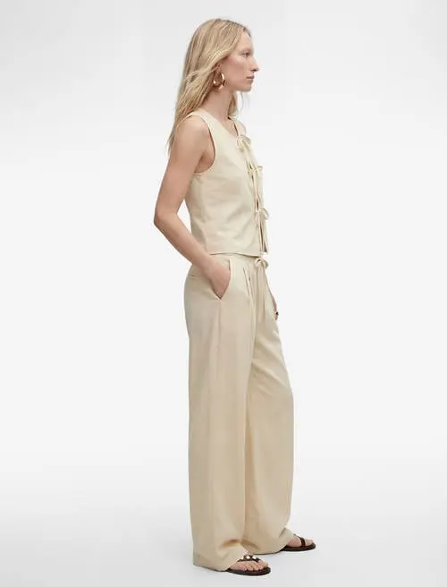 KOTON Mid-rise Wide Leg Trousers