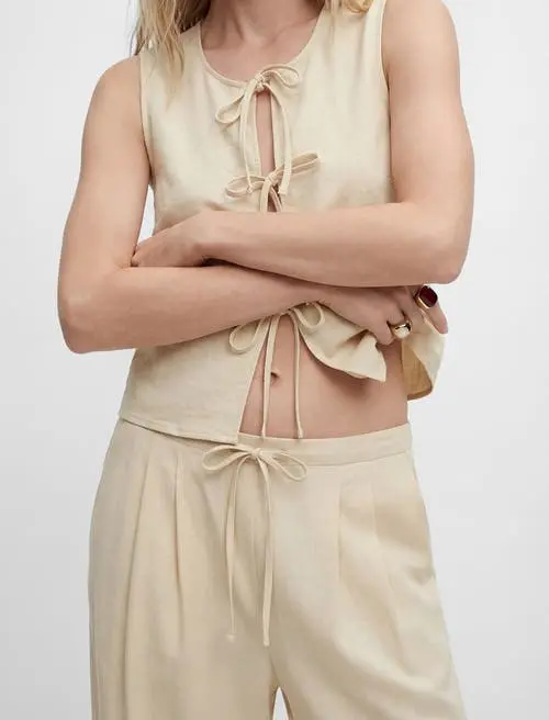 KOTON Mid-rise Wide Leg Trousers