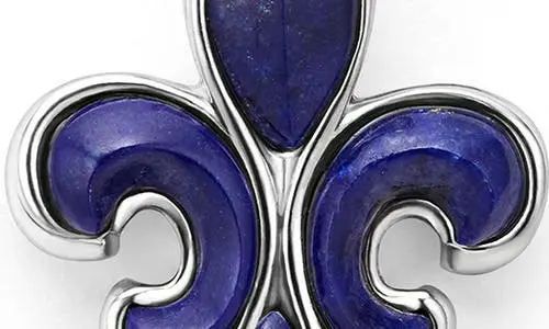 Lagos Anthem Sterling Lapis Lazuli Fleur-de-lis Amulet