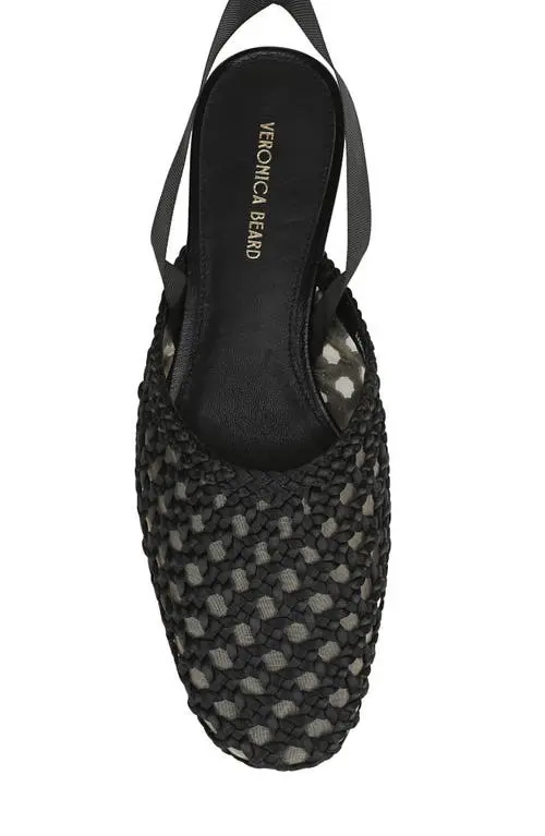 Veronica Beard Malia Ankle Tie Ballet Flat - Black