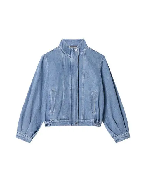 Mint Velvet Denim Bomber Jacket
