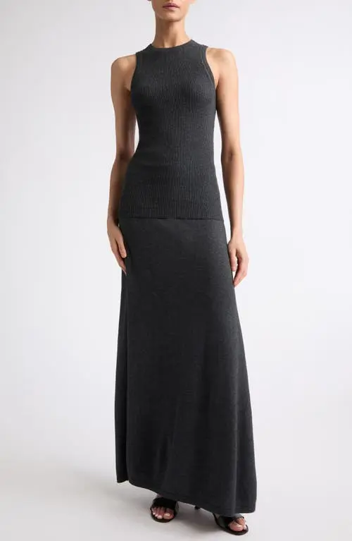 LISA YANG Adrienne Cotton & Cashmere Maxi Skirt - Eclipse