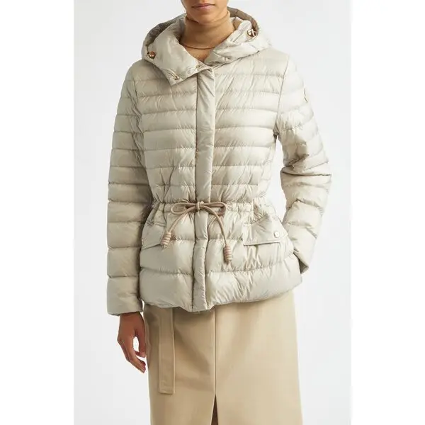 Moncler Raies Quilted Down Puffer Jacket - Beige