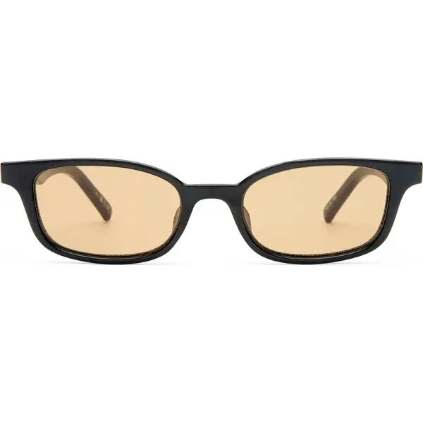 Le Specs Gender Inclusive Echelon 52mm Rectangle Sunglasses - Black/yellow