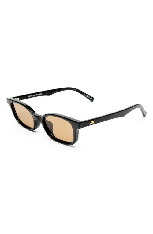 Le Specs Echelon Rectangle Sunglasses - Black/yellow