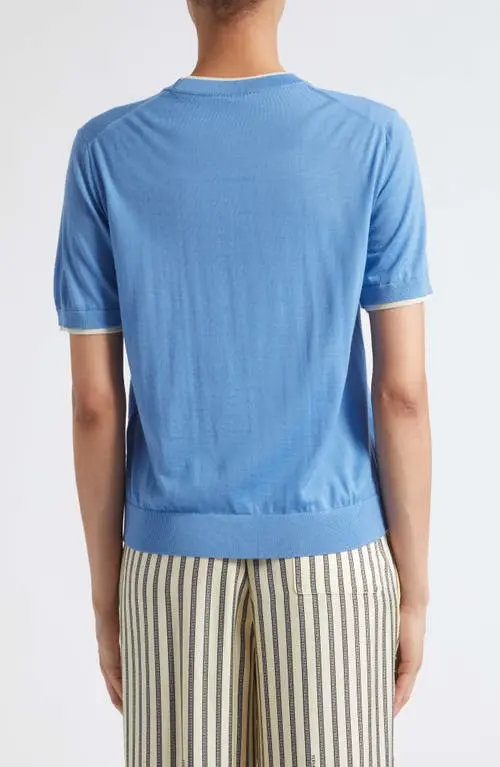 Versace Short Sleeve Wool Sweater