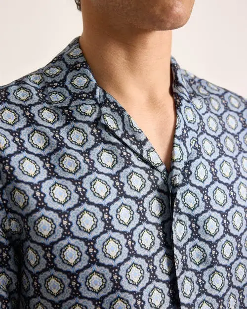 Orlebar Brown Maitan Silk Relaxed Fit Silk Passetto Shirt