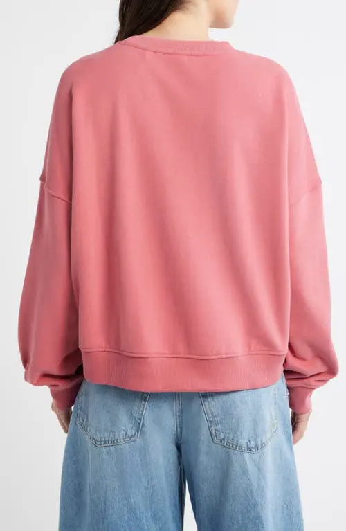Hugo Boss Graphic Cotton Sweatshirt - Raspberry Red
