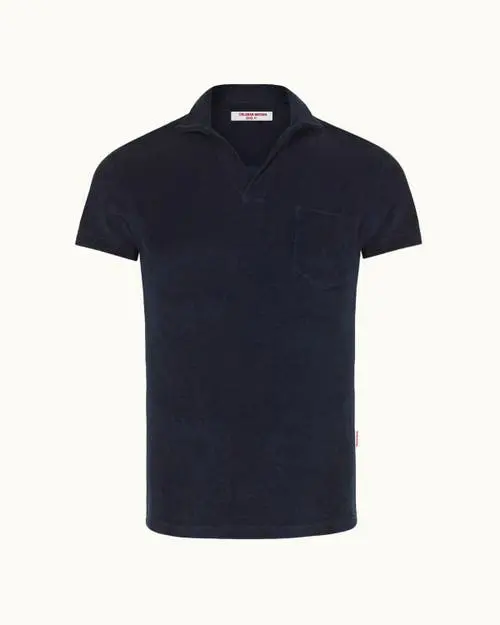 Orlebar Brown Terry Towelling Tailored Fit Towelling Polo Shirt