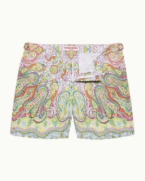 Orlebar Brown Bulldog Mid-length Swim Shorts With Fairground Print - Multi/pink