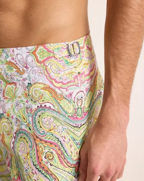Orlebar Brown Bulldog Mid-length Swim Shorts With Fairground Print - Multi/pink