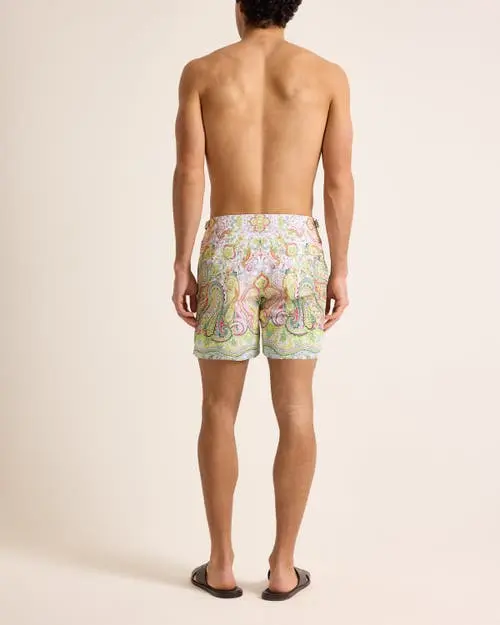 Orlebar Brown Bulldog Mid-length Swim Shorts With Fairground Print - Multi/pink