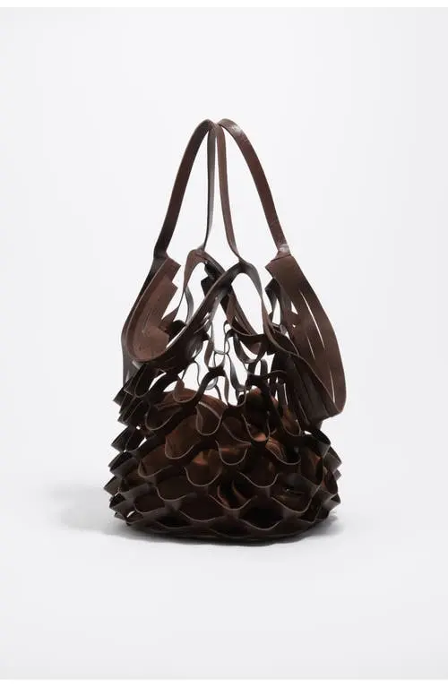 Bimba Y Lola Leather Cala Bag - Brown