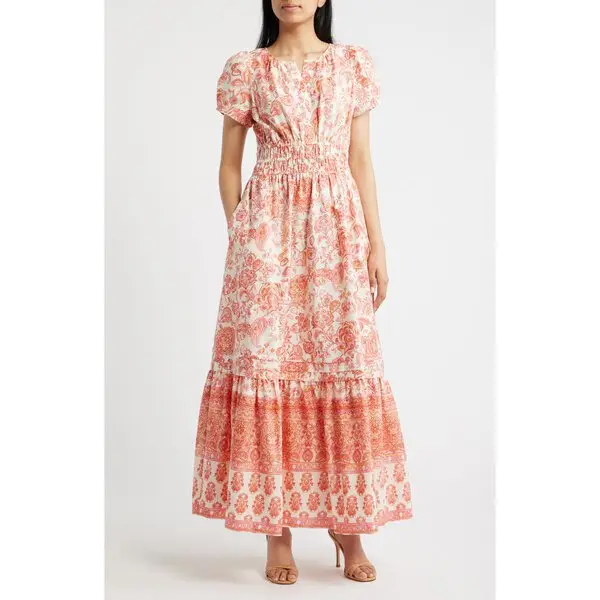 CECE DUPRAZ Floral Print Maxi Dress