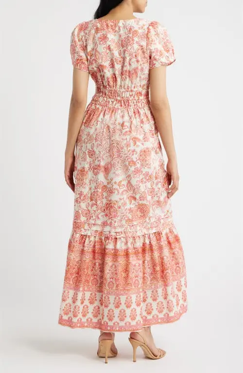 CECE DUPRAZ Floral Print Maxi Dress