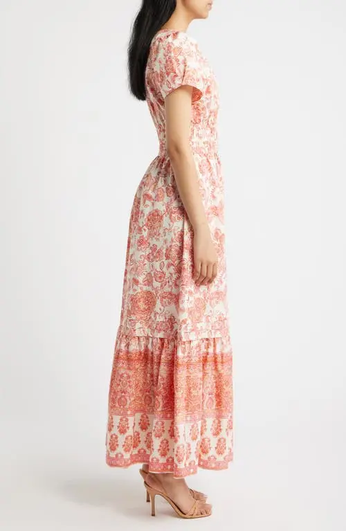 CECE DUPRAZ Floral Print Maxi Dress