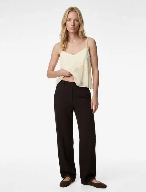 KOTON Lace Detail Layered Chiffon Camisole