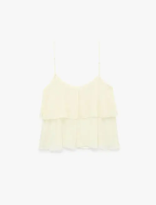 KOTON Lace Detail Layered Chiffon Camisole