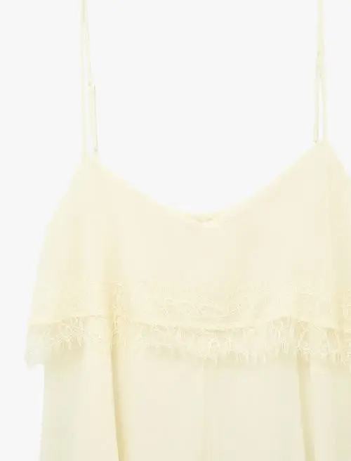 KOTON Lace Detail Layered Chiffon Camisole