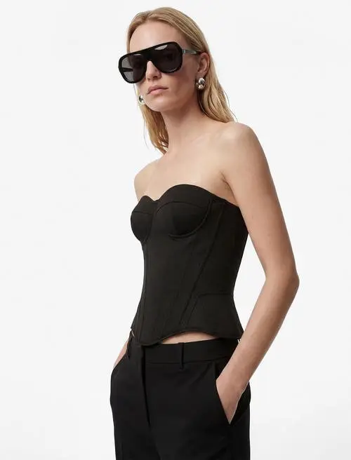 KOTON Structured Satin Strapless Corset