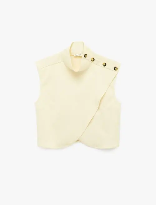 KOTON High Neck Sleeveless Wrap Top