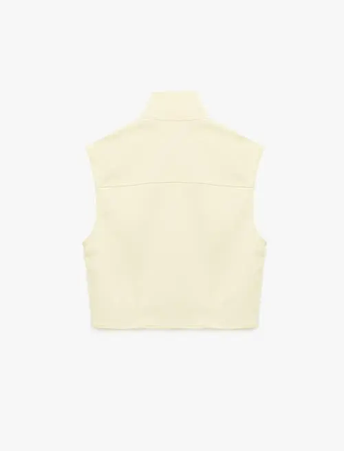 KOTON High Neck Sleeveless Wrap Top