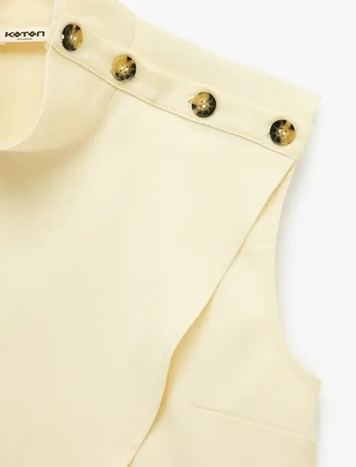 KOTON High Neck Sleeveless Wrap Top