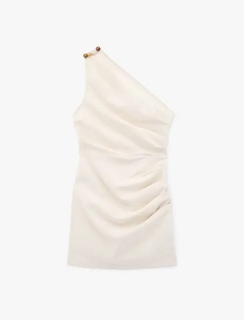 KOTON Draped One Shoulder Mini Dress
